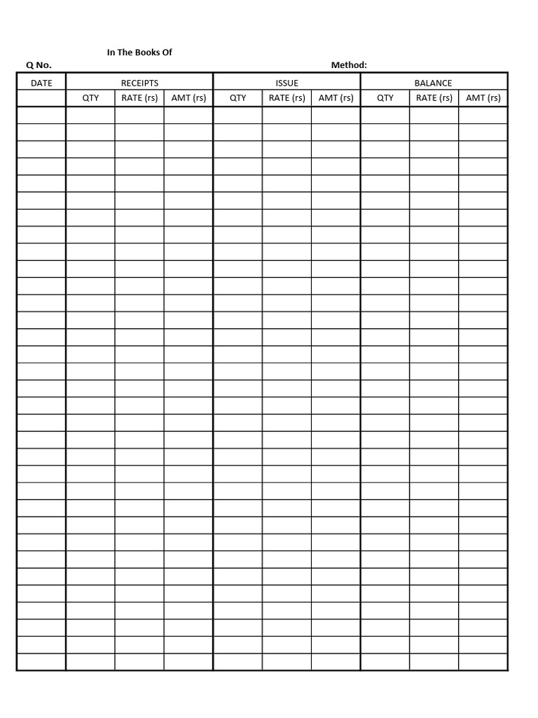 Material Management Format Pdf
