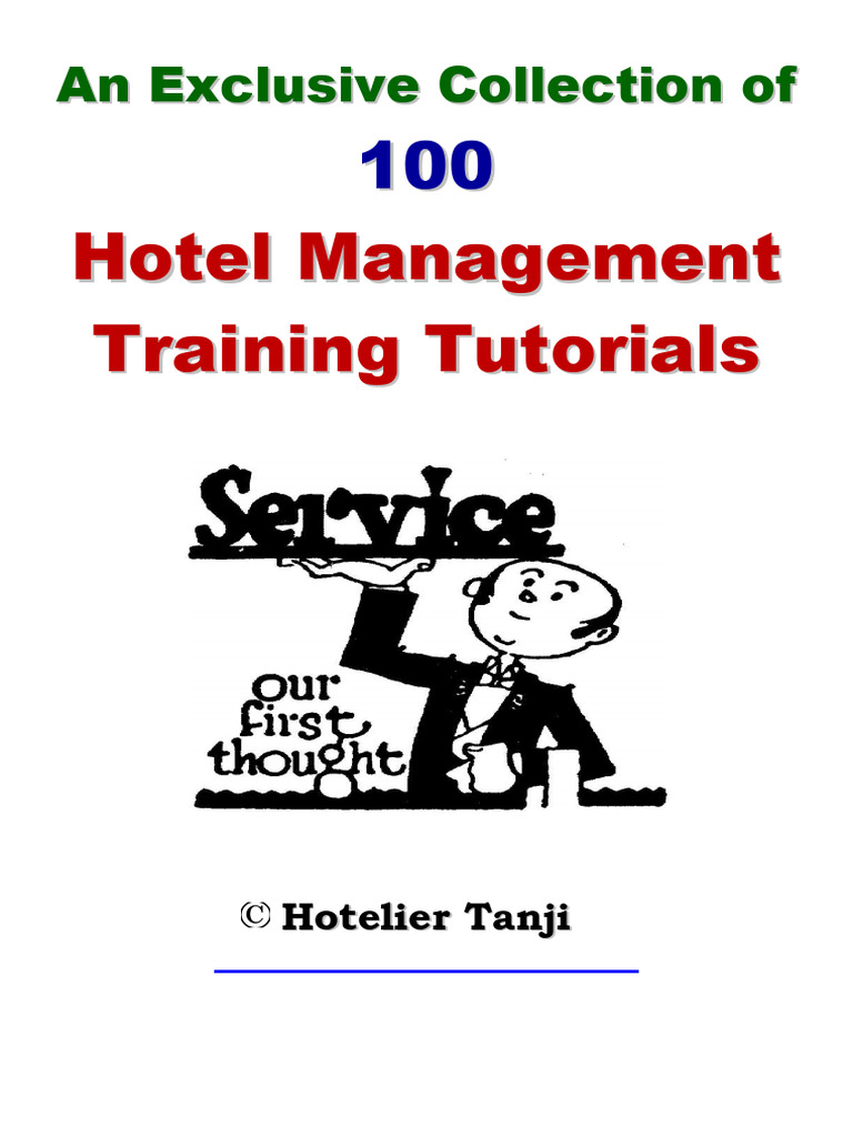 100 Hotel Management Tutorials | PDF | Waiting Staff | Menu