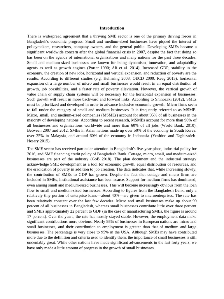 Introduction To SME SECTOR | PDF | Small And Medium Sized Enterprises | Economies