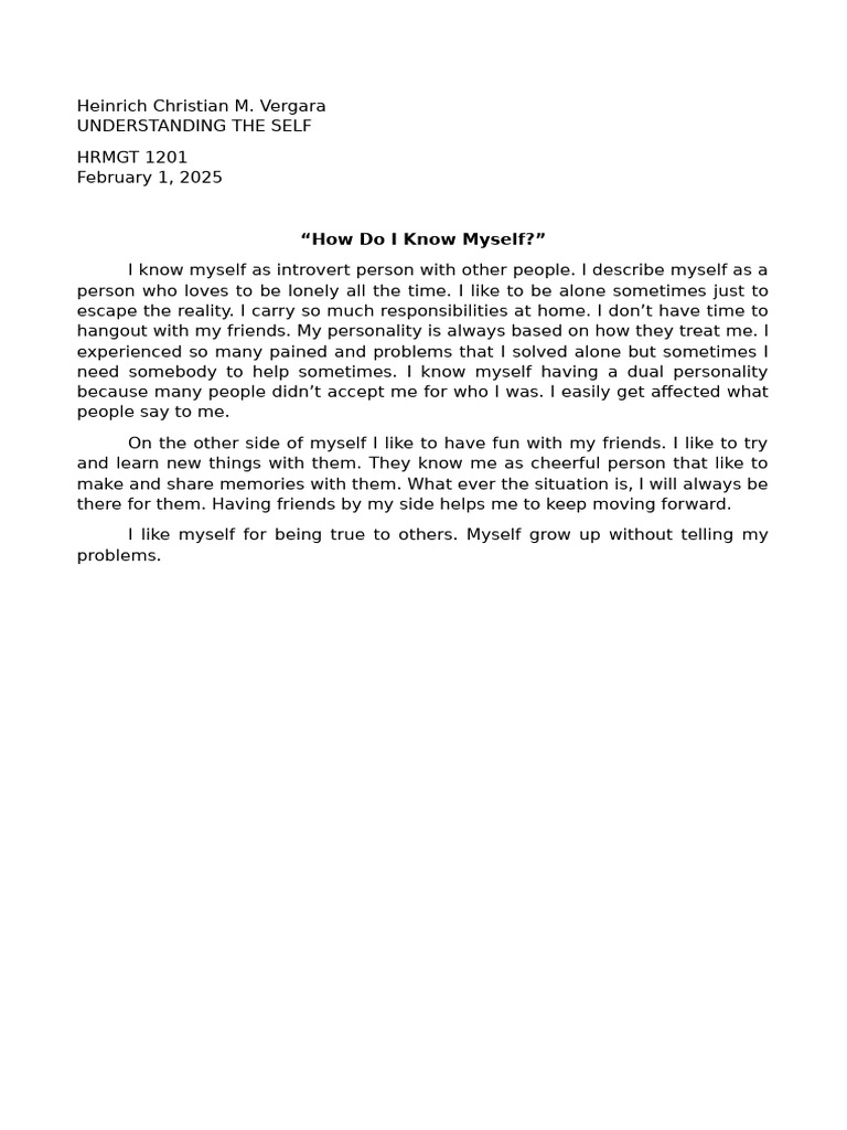 Exploring Self-Identity and Philosophy | PDF