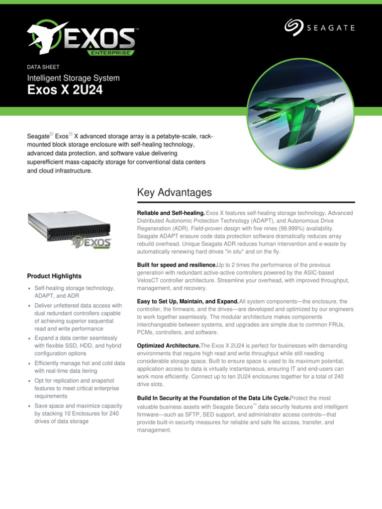Exos X 2u24 DS1981 10 2309US en - CA | PDF | Byte | Hard Disk Drive