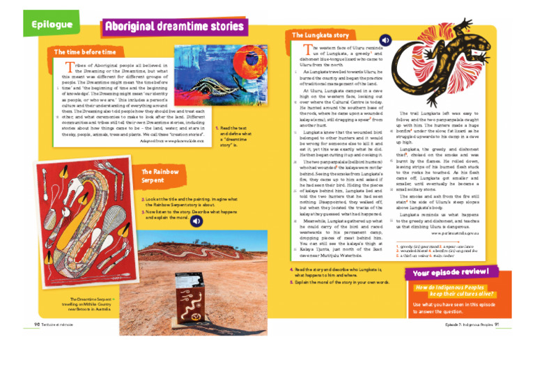 Aboriginal Dream Time Stories | PDF