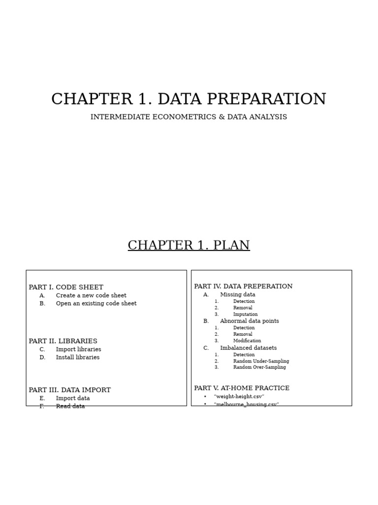 Data Preparation in Econometrics Analysis | PDF | Statistics