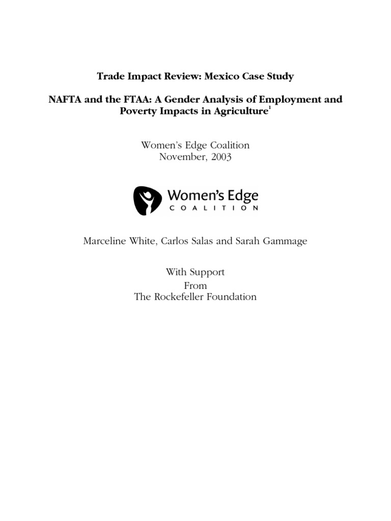 NAFTA's Gendered Impact on Mexico's Agriculture | PDF | North American ...