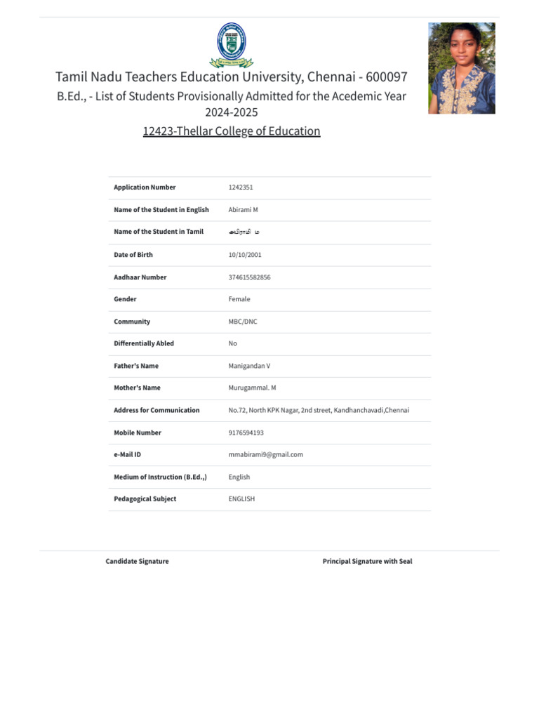 TNTEU - Tamil Nadu Teachers Education University | PDF