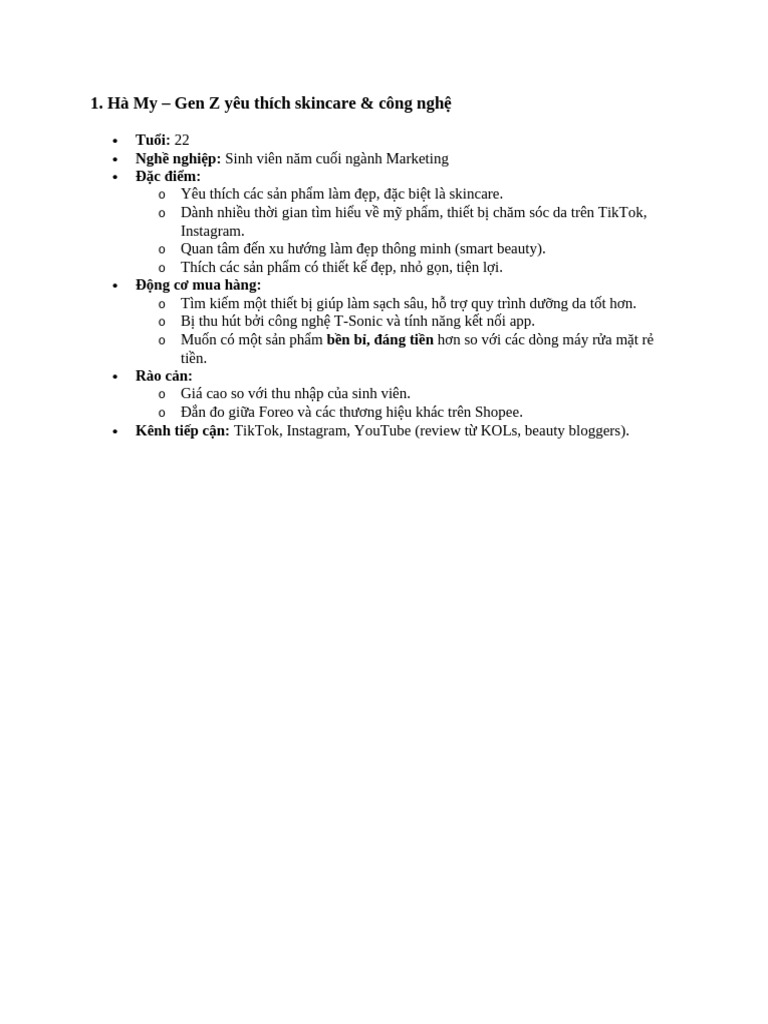 Personas Example | PDF
