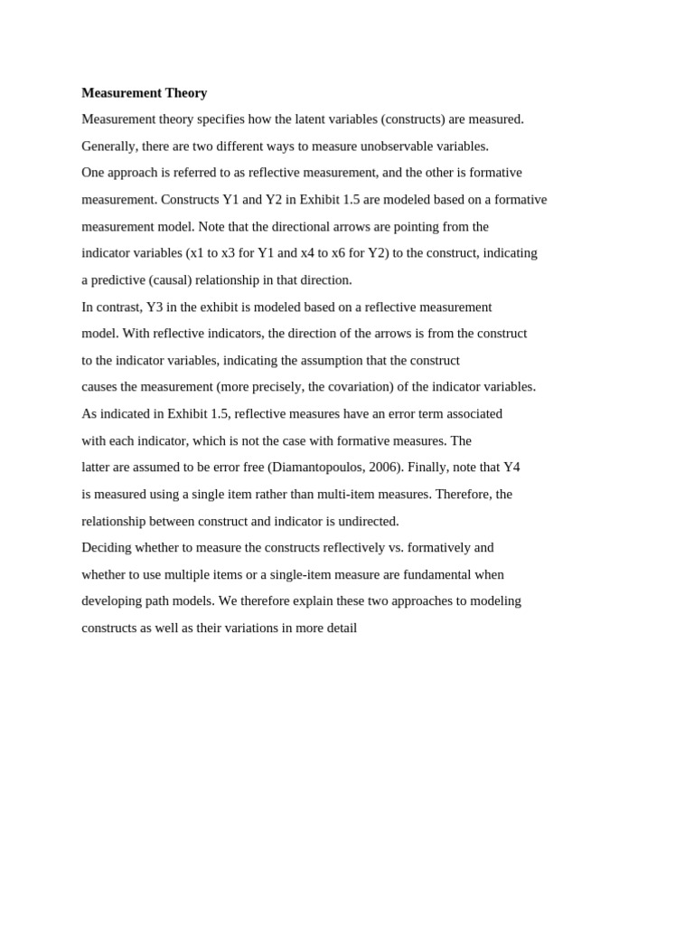 Measurement Theory | PDF