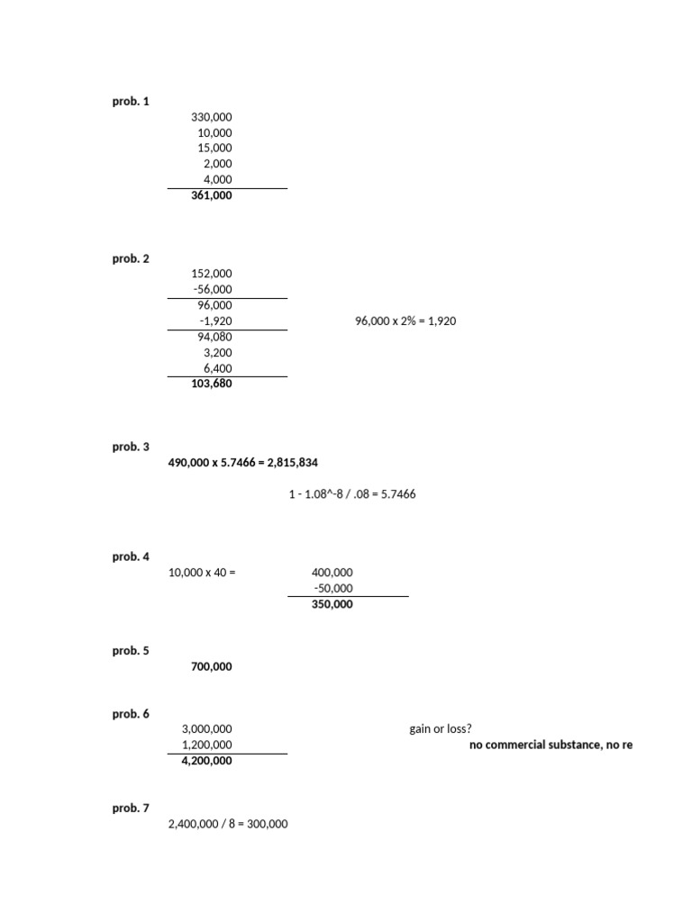AE 15 PPE Sample Problems Answer | PDF | Depreciation | Corporations