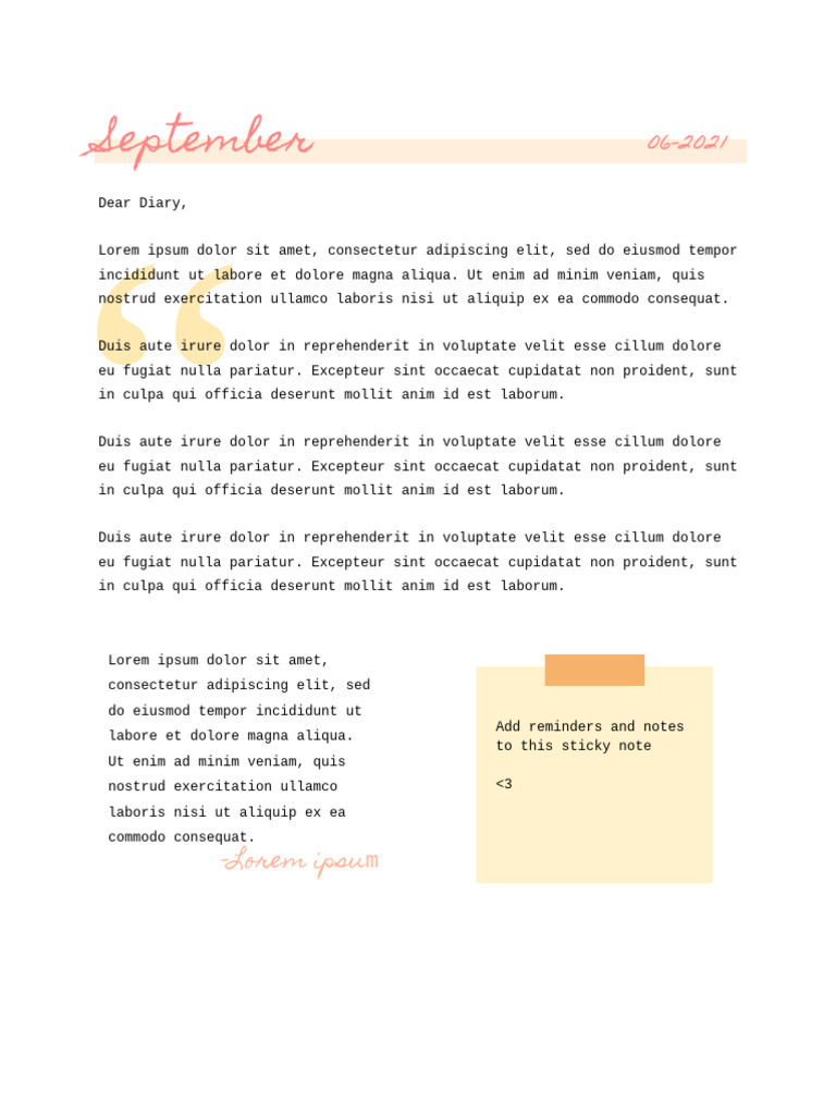 Google Doc Journal Aesthetic Template | PDF