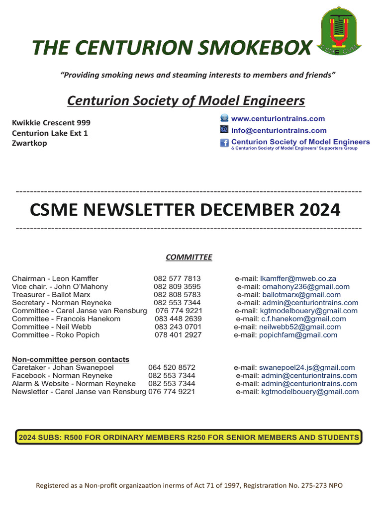 CSME Newsletter December 2024 | PDF
