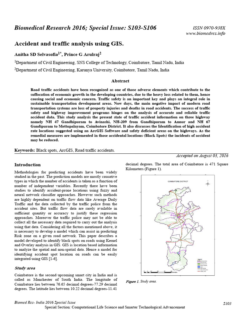 Accident and Traffic Analysis Using GIS | PDF | Geographic Information System