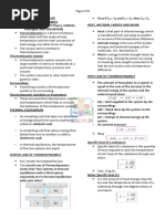 Physics Class 11 Formula Sheets - Thermodynamics FS | PDF | Heat ...