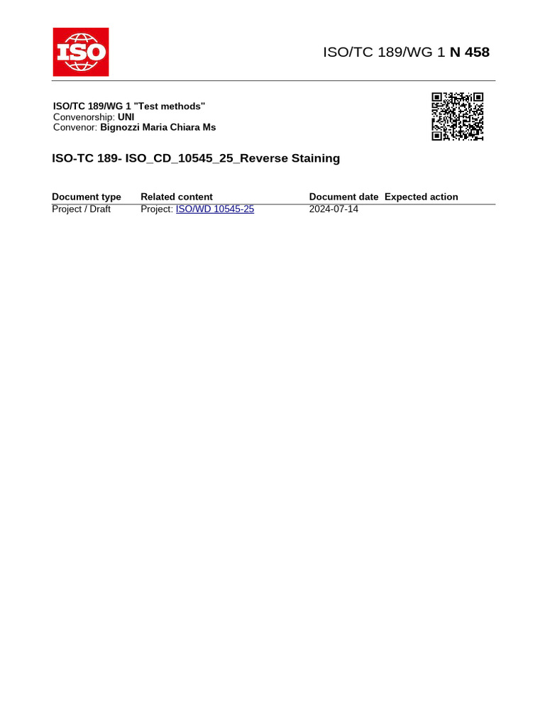 458-Iso-tc 189-Wg 1 n458 Iso-tc 189- Iso CD 10545 25 Reverse Staining ...