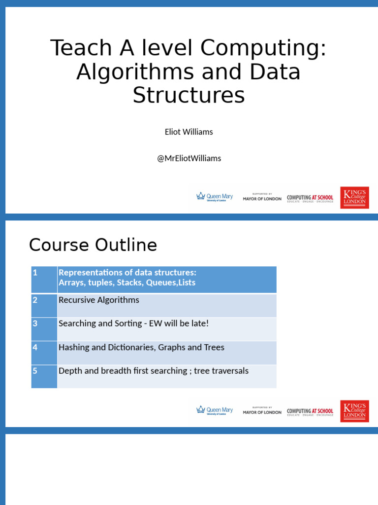 Teach A Level Computing 1 Data Structures 2018 | PDF | Queue (Abstract ...
