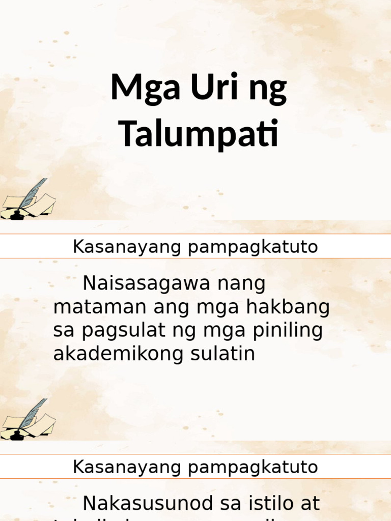 Aralin 8 Uri NG Talumpati | PDF