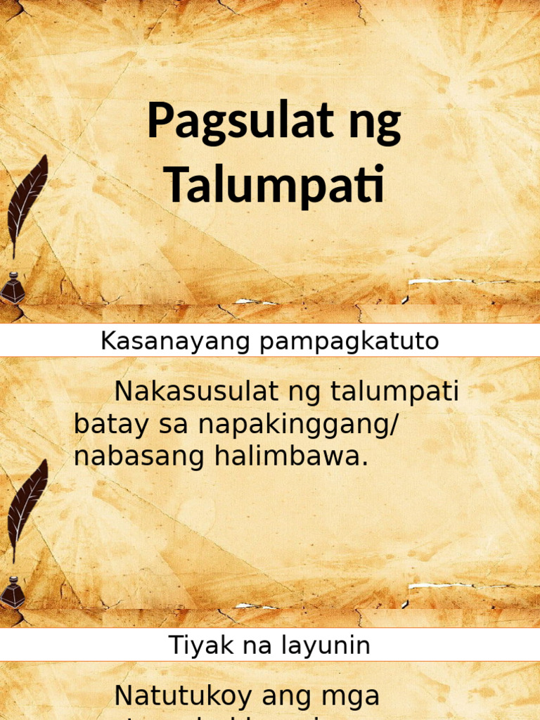 Aralin 9 Pagsulat NG Talumpati | PDF