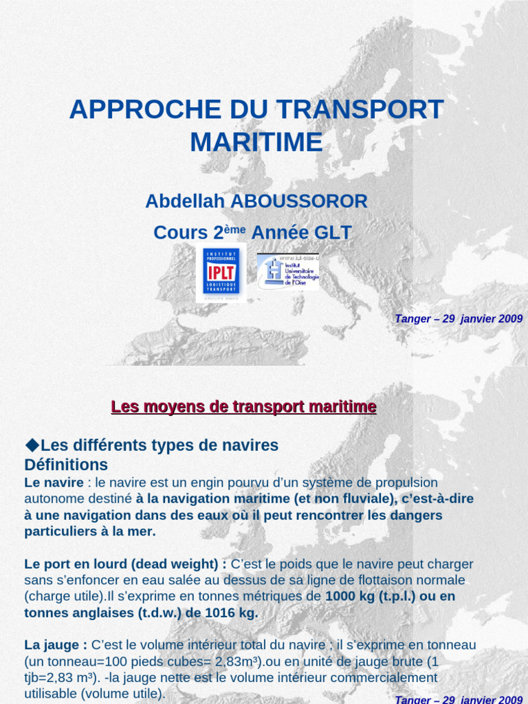 Tpt Maritime | PDF | Connaissement | Port