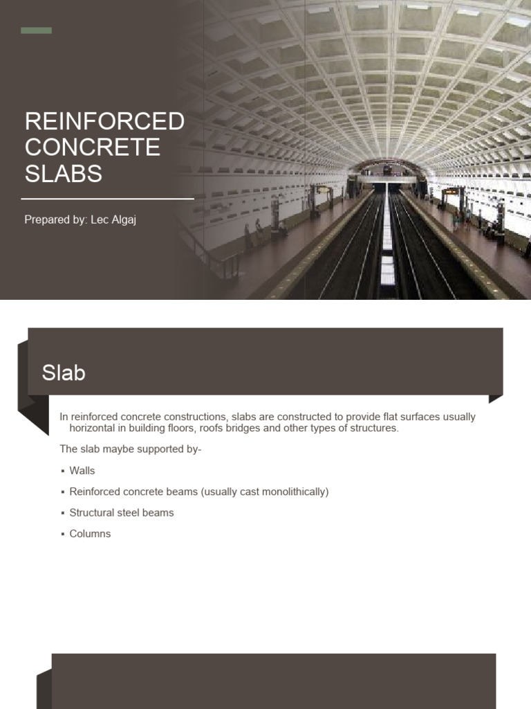 Types and Design of Concrete Slabs | PDF | Beam (Structure) | Bending