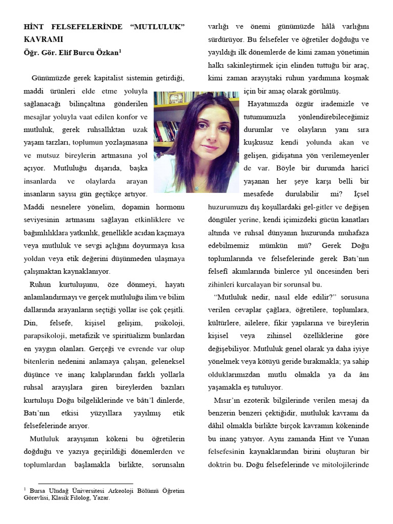 Hint Felsefelerinde Mutluluk Kavrami | PDF