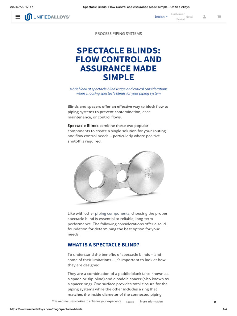 Spectacle Blinds - Flow Control and Assurance Made Simple - Unified ...