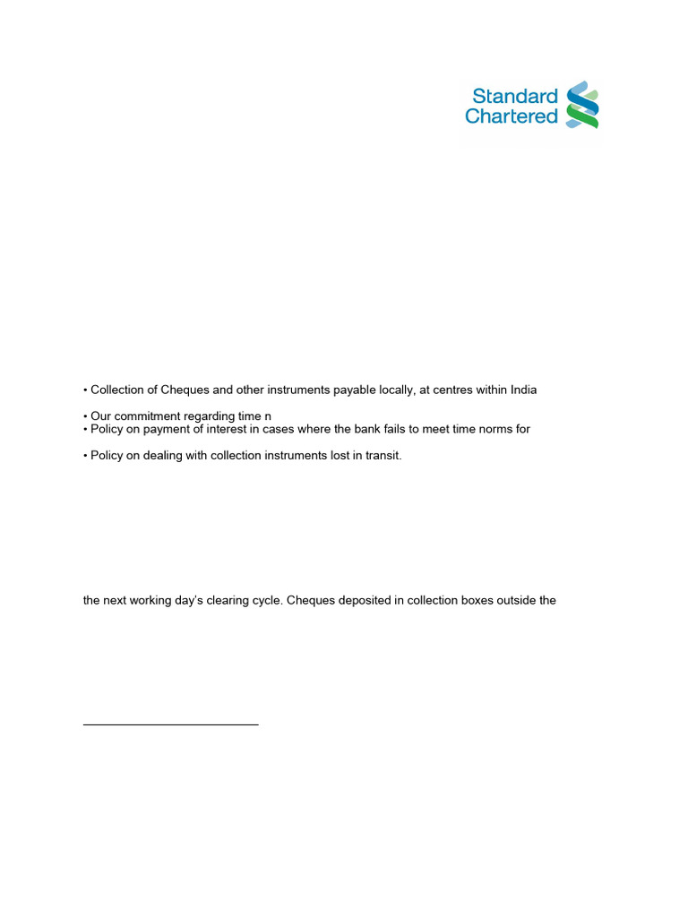Cheque Collection Policy Overview | PDF | Cheque | Banks