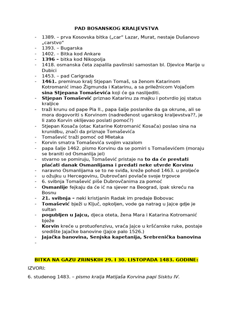 Osmanlije I Hrvatske Zemlje U 16.st. Skripta | PDF