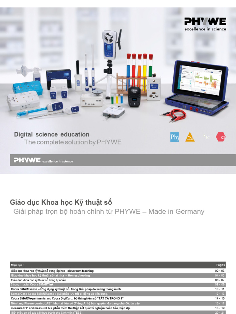 Giới thiệu Phywe digital - science - education | PDF