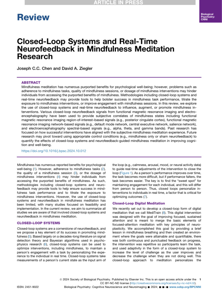 Closed-Loop Systems and Real-Time Neurofeedback in Mindfulness ...
