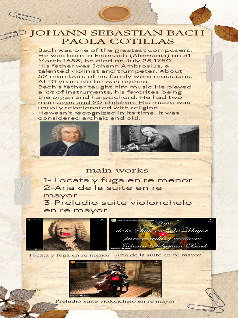 Infografía J.S.Bach | PDF