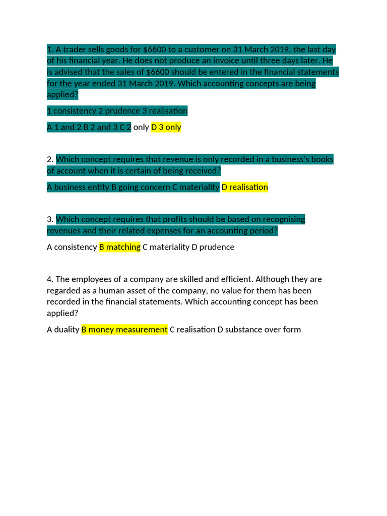 Key Accounting Concepts Explained | PDF