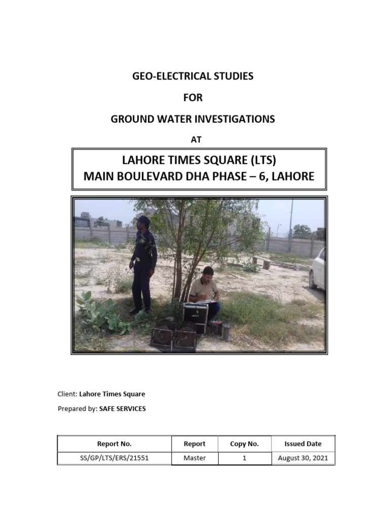 05 - Ers Report Lts Project (Dha P-6) | PDF | Hydrogeology | Groundwater