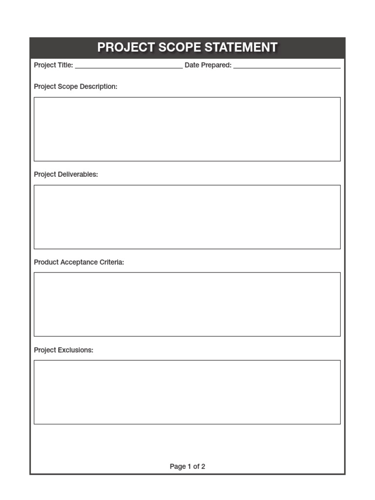 Scope Statement | PDF