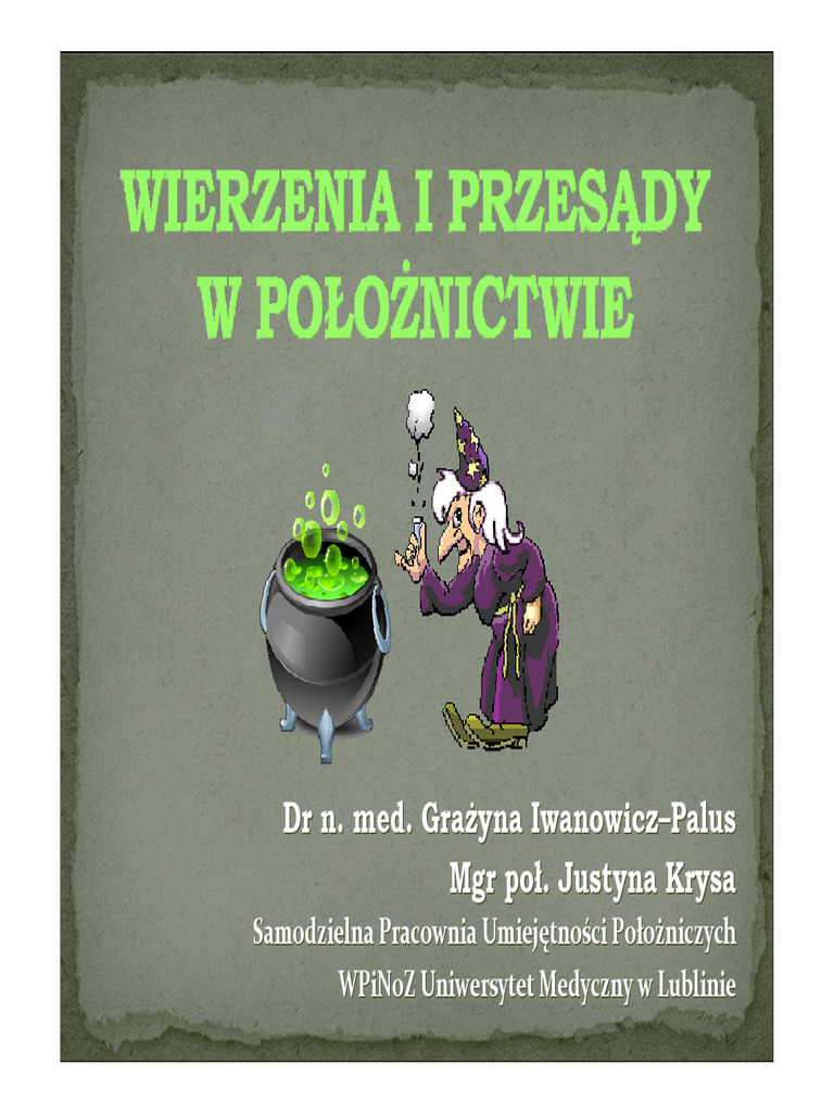 Grażyna Iwanowicz-Palus - Wierzenia I Przesądy W Położnictwie | PDF