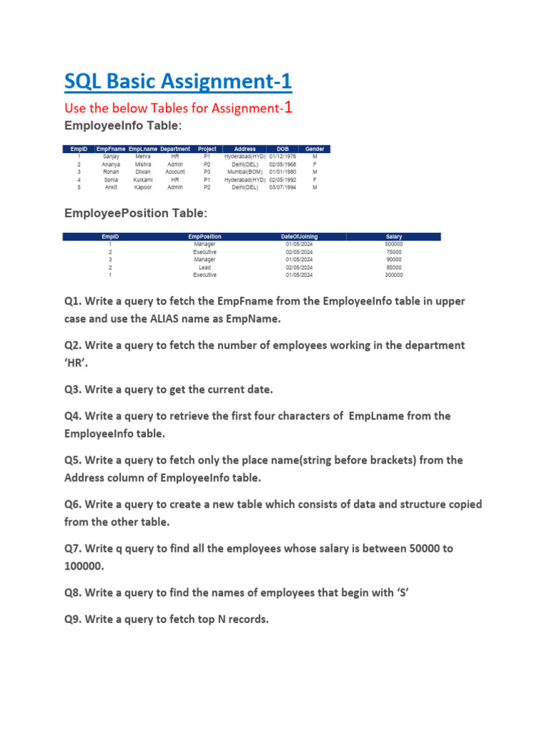 Select all from department | PDF | Information Retrieval | Sql