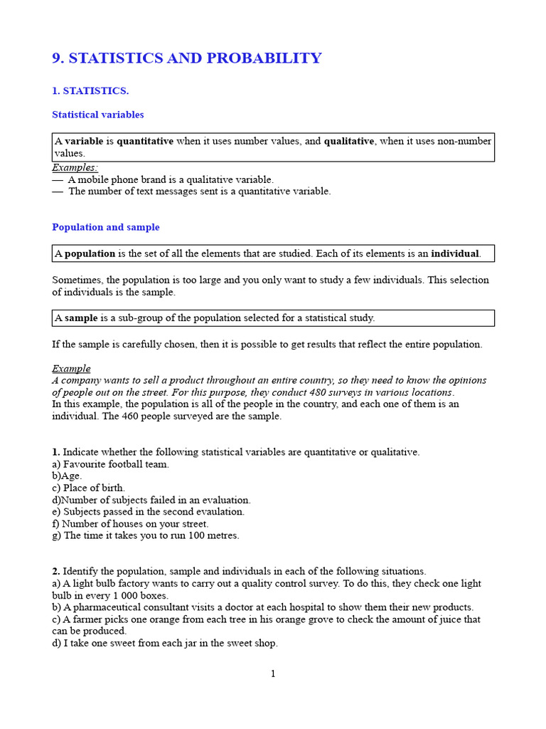 Frescuencias 1º Eso | PDF | Mean | Mode (Statistics)