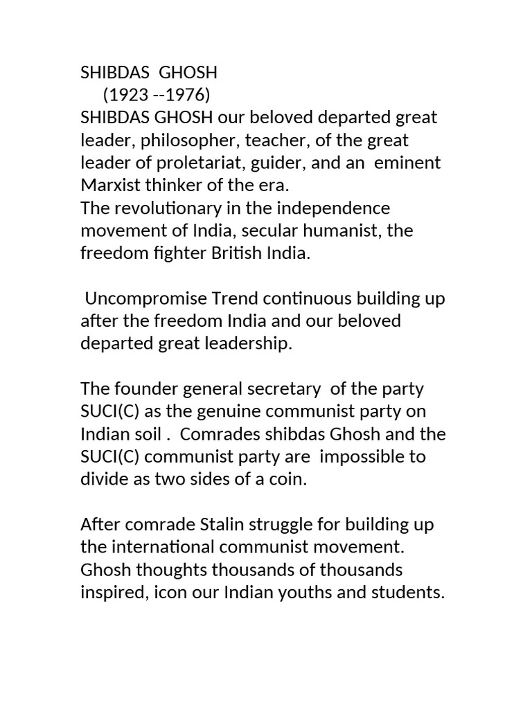 SHIBDAS GHOSH Matter | PDF
