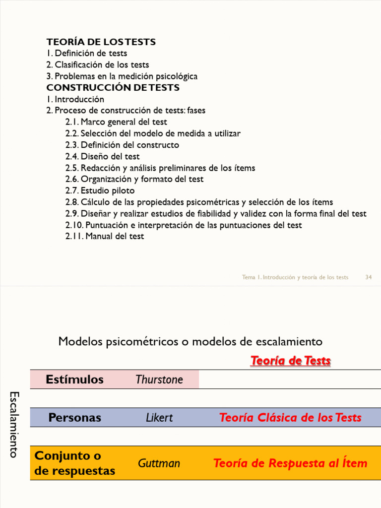 Teoría y Construcción de Tests Psicométricos | PDF | Validez ...