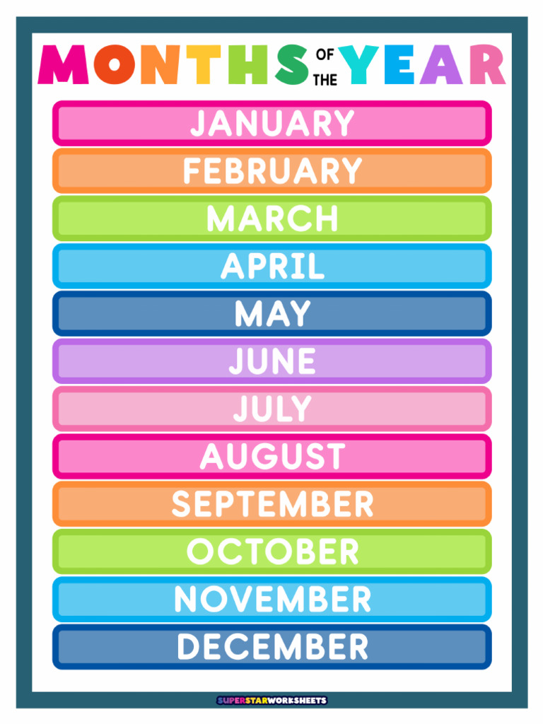 Monthsofthe Year Printables | PDF