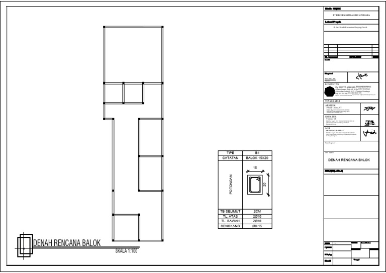 Denah Rencana Balok Asfiyah | PDF
