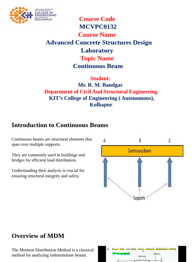 Advanced Continuous Beam Analysis Techniques | PDF | Beam (Structure ...