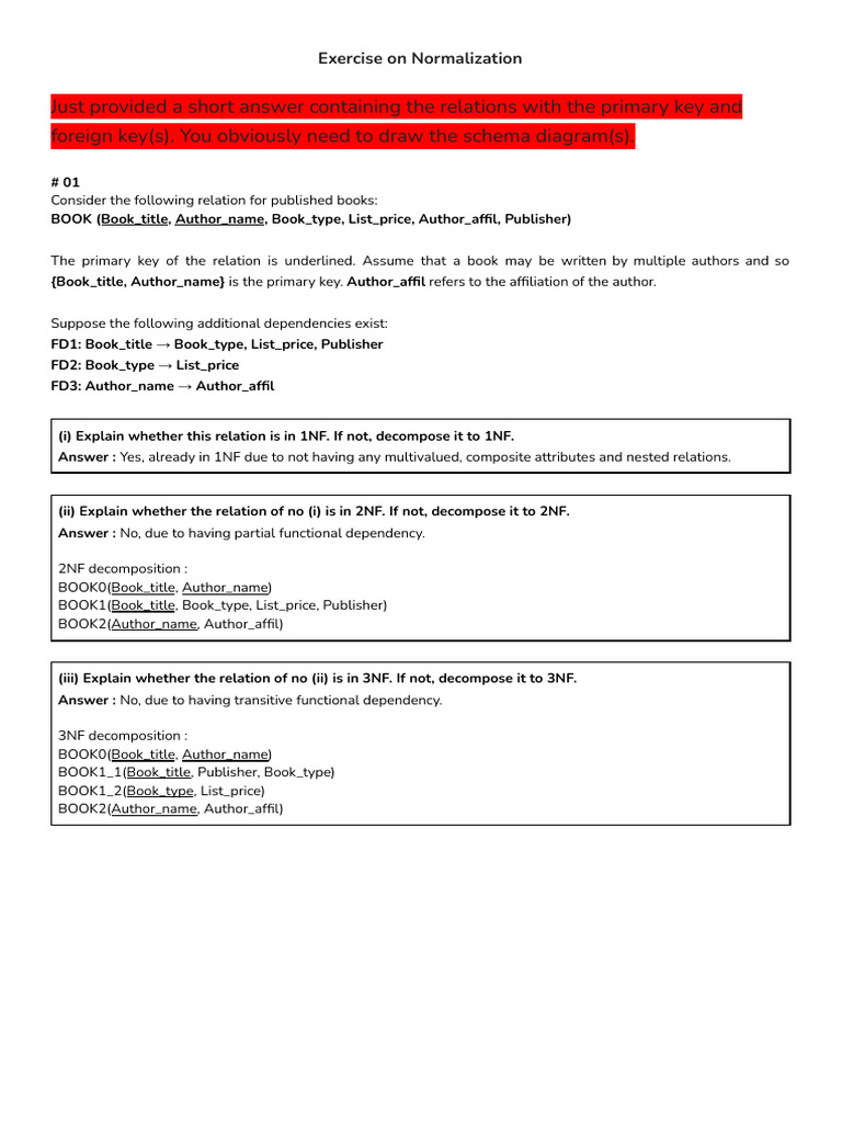 ExerciseOnNormalization - 01 - Spring2024 - DPU (Student View) | PDF | Computer Data | Data ...