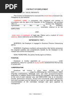 Employment Contract Template Philippines | PDF | Overtime | Employment