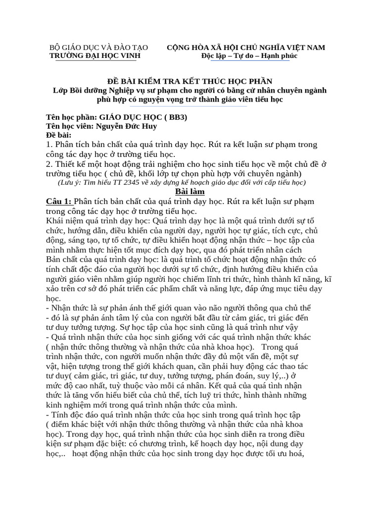 NguyenDucHuy GDH (BB3) | PDF