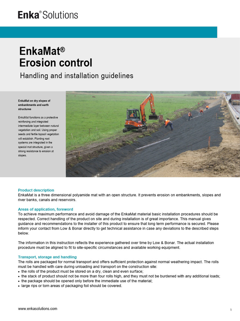 EnkaMat - ENG - Installation Manual | PDF | Trench | Topsoil