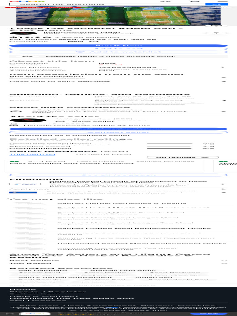 1 Pack (24 Sachets) Adem Sari - 24x7grams EBay | PDF | E Bay