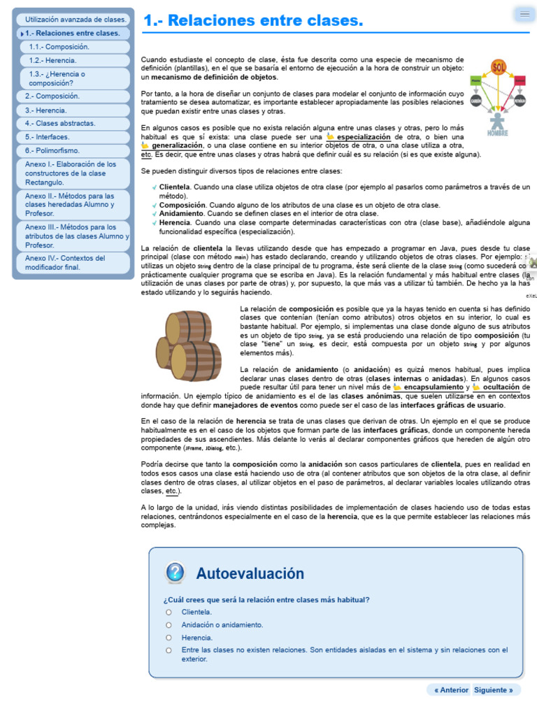 Relaciones Entre Clases | PDF | Objeto (informática) | Herencia ...