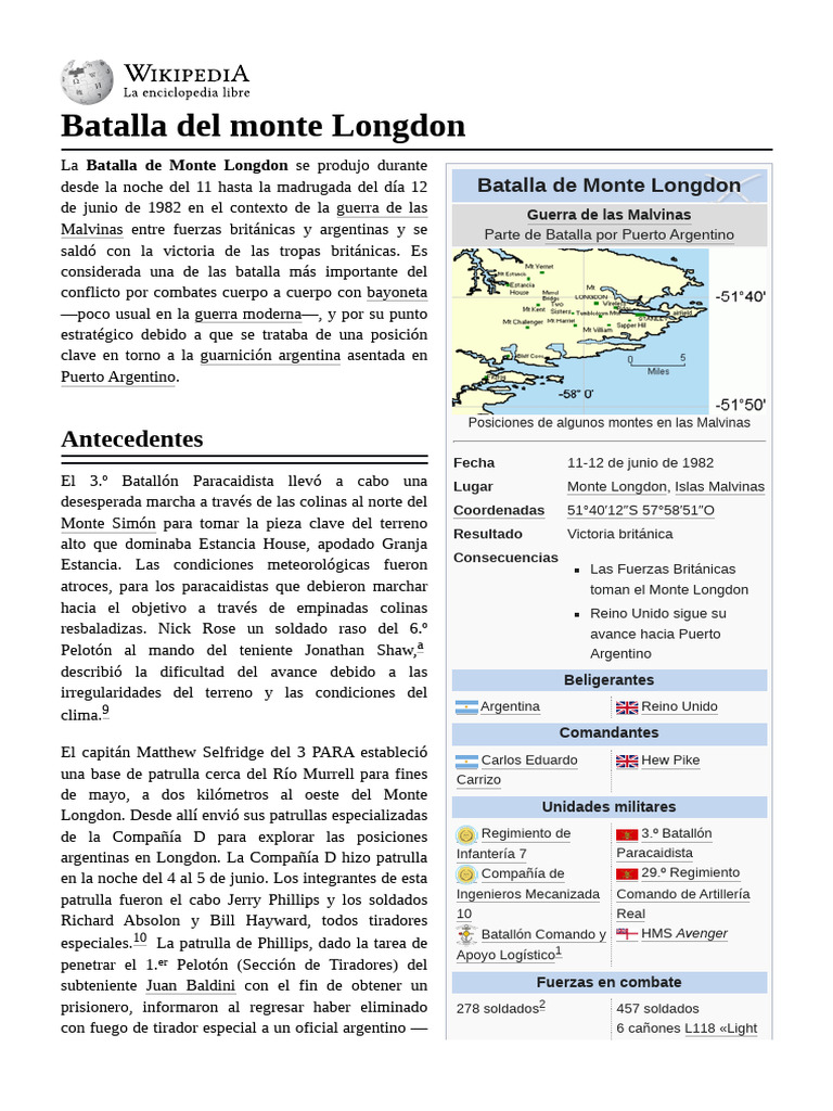 Batalla_del_monte_Longdon | PDF