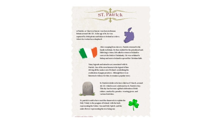 St. Patrick: Life and Legacy | PDF