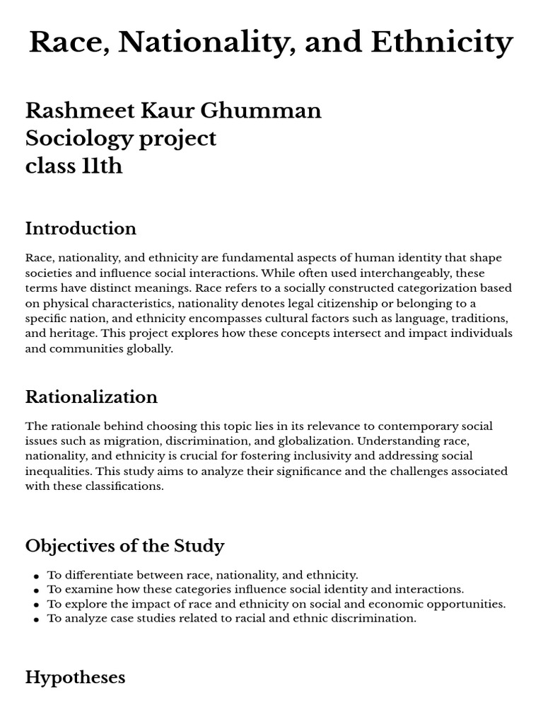 Race, Nationality, and Ethnicity - 20250219 - 134856 - 0000 | PDF ...