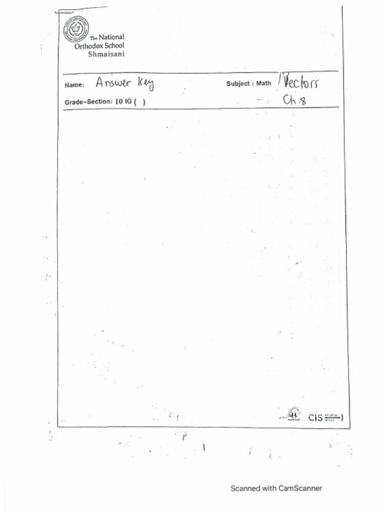 Answer Key Vectors Worksheet Edited | PDF | Euclidean Vector | Algebra